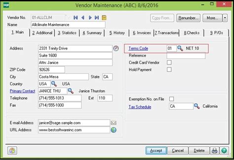 Migrate Vendors Terms Code From Sage 100 Erp To Sage 300 Erp Sage 300 Erp Tips Tricks And