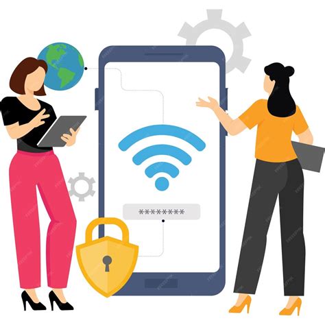 Premium Vector Secure Internet Connection Illustration