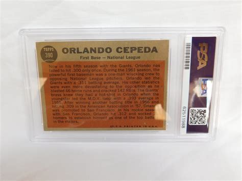 1962 Topps All Star 390 Orlando Cepeda For Sale Online Ebay