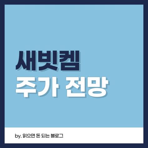 새빗켐 주가 전망 및 기업 매출 실적 분석 Ft 폐배터리 관련주 네이버 블로그