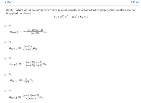 Solved 5 Soru 8 Puan 8 Pts Which Of The Following