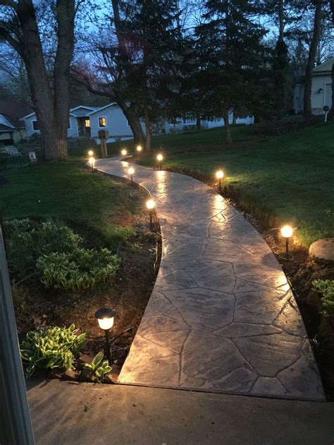 My New Lighted Pathway Outdoor Pathway Lighting Garden Path