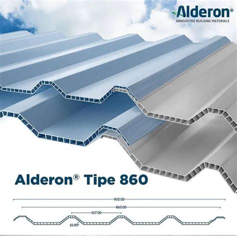 Atap Upvc Alderon Twin Wall 830 860 Putih Biru Abu Doff Lazada