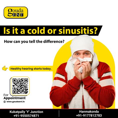 🤧 Is It A Cold Or Sinusitis Gouda Ramesh Ent Hospital Facebook