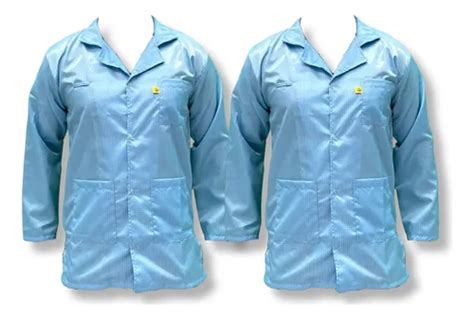 2 Batas Antiestáticas Esd Static America 98 Poliéster Envío Gratis