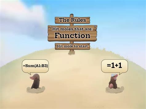 Function Vs Formula Whack A Mole