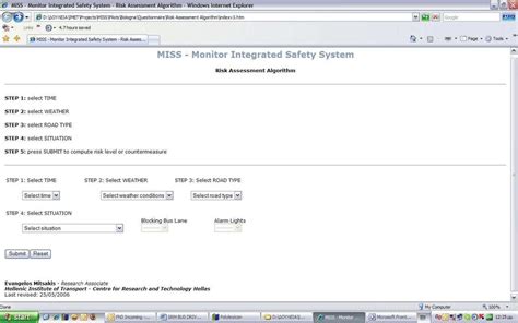 Draft Implementation Of The Risk Assessment Algorithm Download