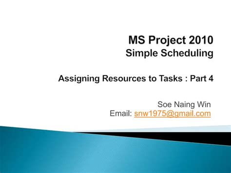 04 Assigning Resources To Tasks Ppt