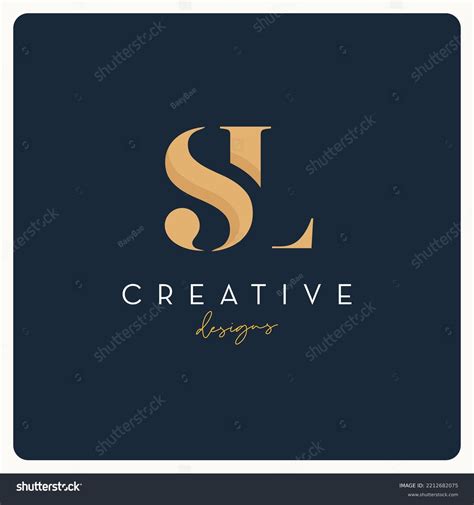 Monogram Sl Logo Design Creative Letter Stock Vector Royalty Free
