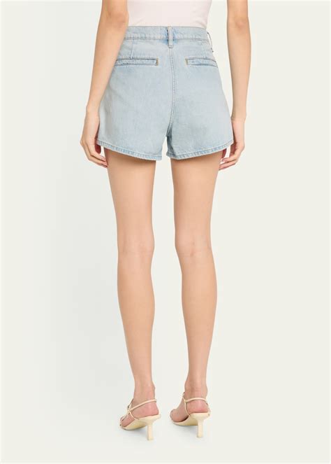 Frame Le Bardot Exposed Button Denim Shorts Bergdorf Goodman