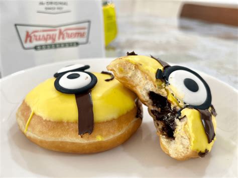 We Tried The New Krispy Kreme Minions Themed Donuts Hungrygowhere