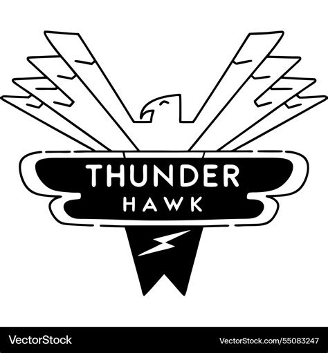 Thunder Hawk Logo Design For Sports And Business Vector Image
