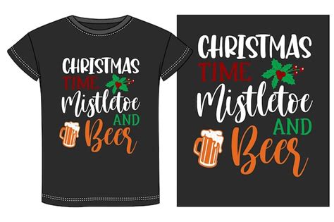 Premium Vector Christmas Drinking Party Tshirt Design Christmas Black