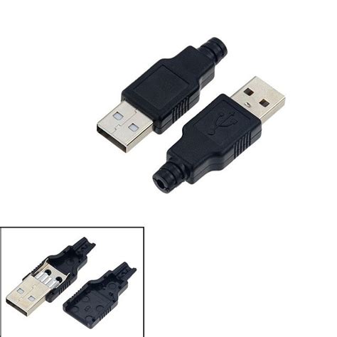 10pcs Usb Plug Socket Type A Male Female Usb 4 Pin Plug Socket