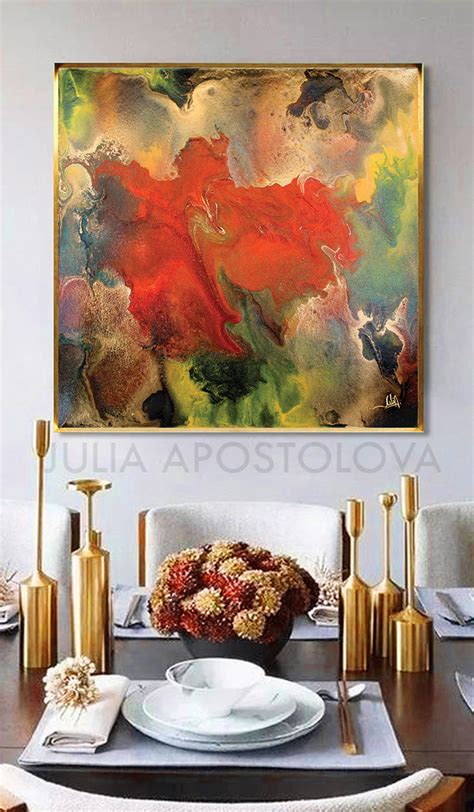 Floral Abstract Wall Art Modern Painting Canvas Contemporary Decor
