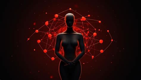 Premium Ai Image A 3d Minimalist Poster Featuring A Representation Of A Digital Network Of