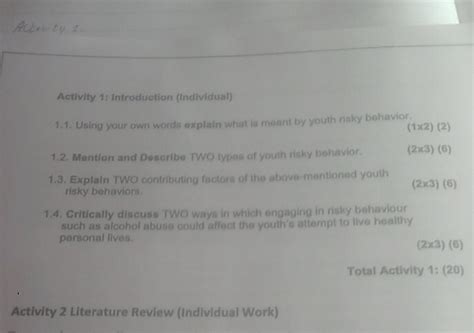 Acter Ty Activity Introduction Individual Studyx