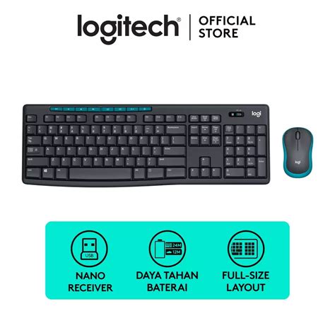 Jual Logitech Logitech Mk275 Combo Keyboard Dan Mouse Wireless Dengan