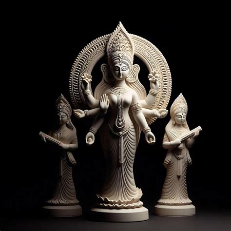 Goddess Durga Statue Premium Ai Generated Image