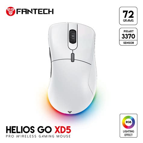 Fantech HELIOS GO XD5 Wireless Mouse Gaming RGB Dual Mode PIXART 3370 ...