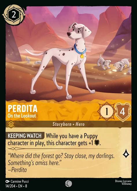 Perdita On The Lookout Lorcana Cards K