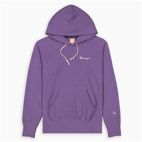 Small Script Logo Reverse Weave Hoodie Mens Clothing From