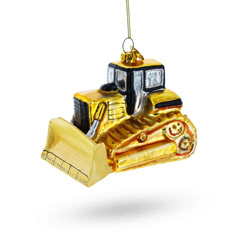Buy Rugged Bulldozer Blown Glass Christmas Ornament Bestpysanky