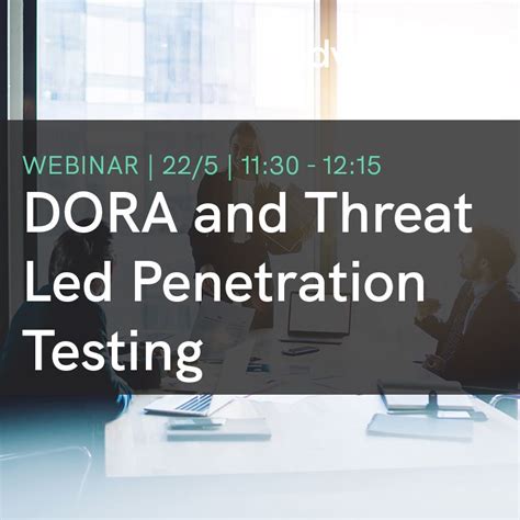 Advisense On Linkedin Dora And Threat Led Penetration Testing