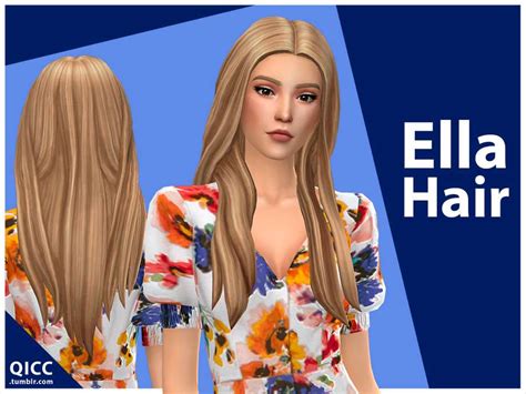 Волосы Ella Прически Моды для Sims 4