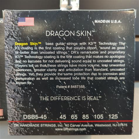 Dr Dragon Skin Coated Bass Strings Moon Music Pro