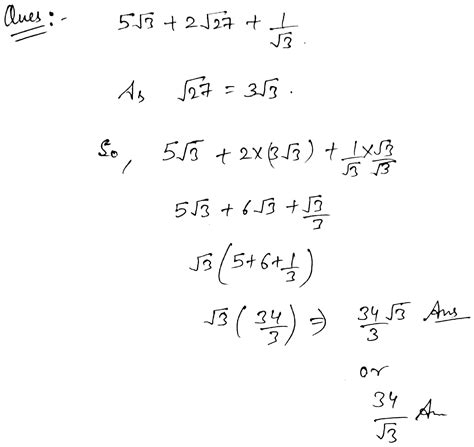 5√3 2√27 1 √3