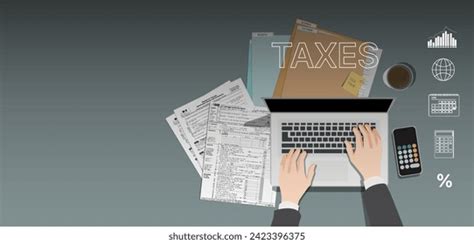 Concept Tax Payment Data Analysis Paperwork Stock Vector Royalty Free