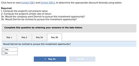Solved Exercise Net Present Value Analysis And Simple Chegg