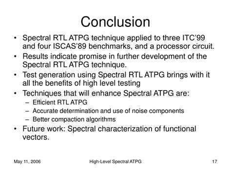 Ppt High Level Test Generation For Gate Level Fault Coverage