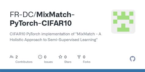 Github Fr Dc Mixmatch Pytorch Cifar Cifar Pytorch Implementation Of Mixmatch A