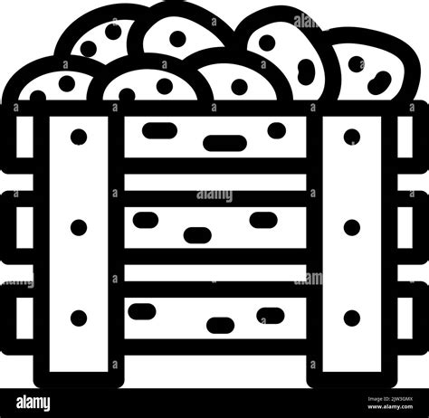 Potato Crate Line Icon Vector Illustration Stock Vector Image And Art Alamy