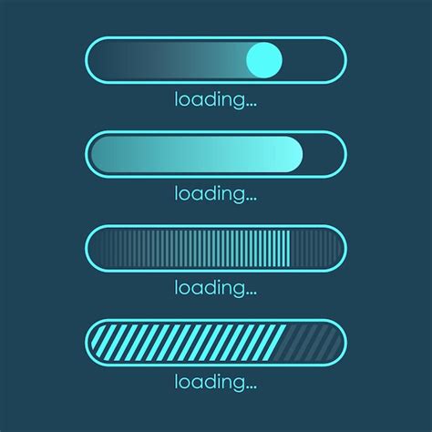 Premium Vector Loading Bar Icon In Flat Style Progress Indicator