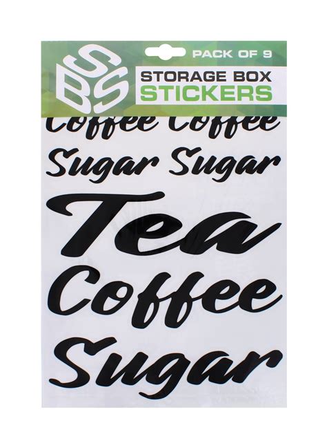Wholesale Storage Box Stickers Assorted 9 Pack