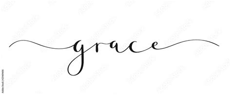 Grace Brush Calligraphy Banner Stock Vector Adobe Stock