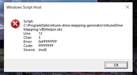 Drive Mapping VBS Error At Login For All Users I Used The Drive Mapping Generator Site To