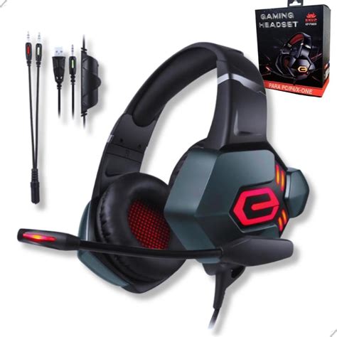 Fone De Ouvido Headset Gamer Rgb Led Pc Computador Celular Vídeogame Shopee Brasil