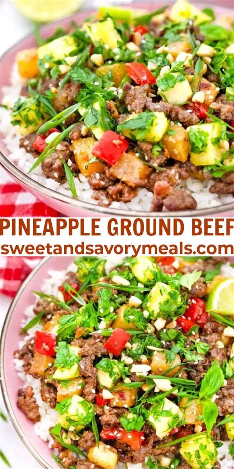 Pineapple Ground Beef Recipe 30 Minutes One Pan Recette