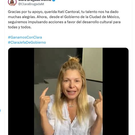 “tu Talento Nos Ha Dado Muchas Alegrías” Clara Brugada Le Responde A