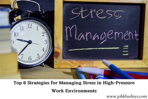 Top 6 Strategies For Managing Stress In High Pressure Work Environments Job Khushiya