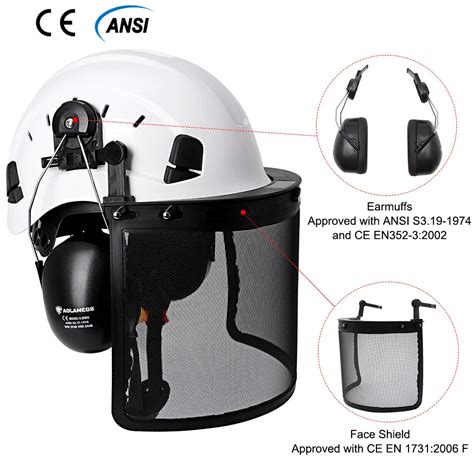 임업 전기톱 안전 헬멧 브러시 커터 트리머 보호 모자 풀 페이스 메쉬 임업 바이저 보호 Abs 벌목 모자 Aliexpress