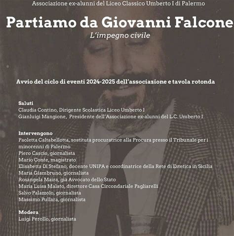 Partiamo Da Giovanni Falcone Limpegno Civile Liceo Classico Umberto I