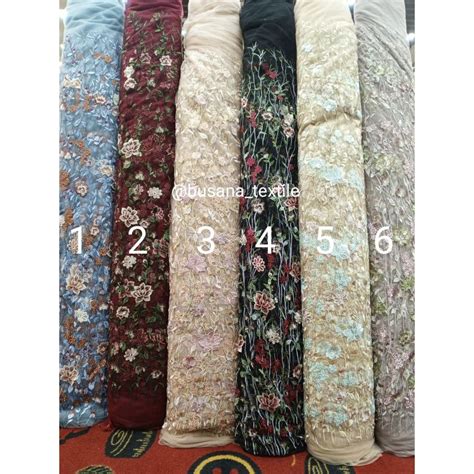 Jual Kain Tile Bordir Tile Garden Harga Per Setengah Mtr Shopee