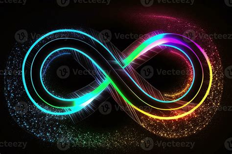 Glowing Neon Infinity Symbol In The Night Infinity Eternity Infinite Endless Loop Symbols