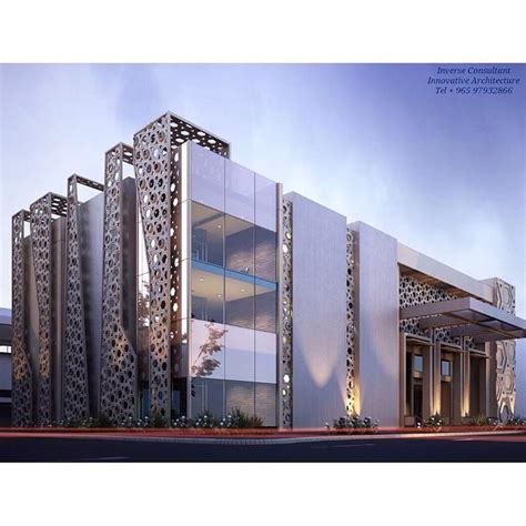 Cnc Perforated Panel Building Facade Skin 3d Warehouse Facade