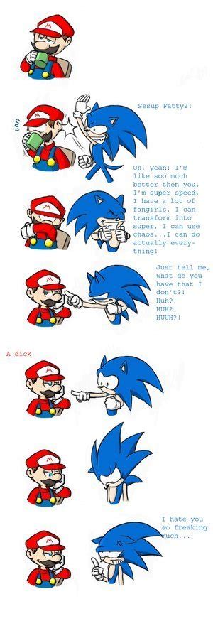 Mario Vs Sonic Comic Funny Sonic The Hedgehog Photo 10074103 Fanpop
